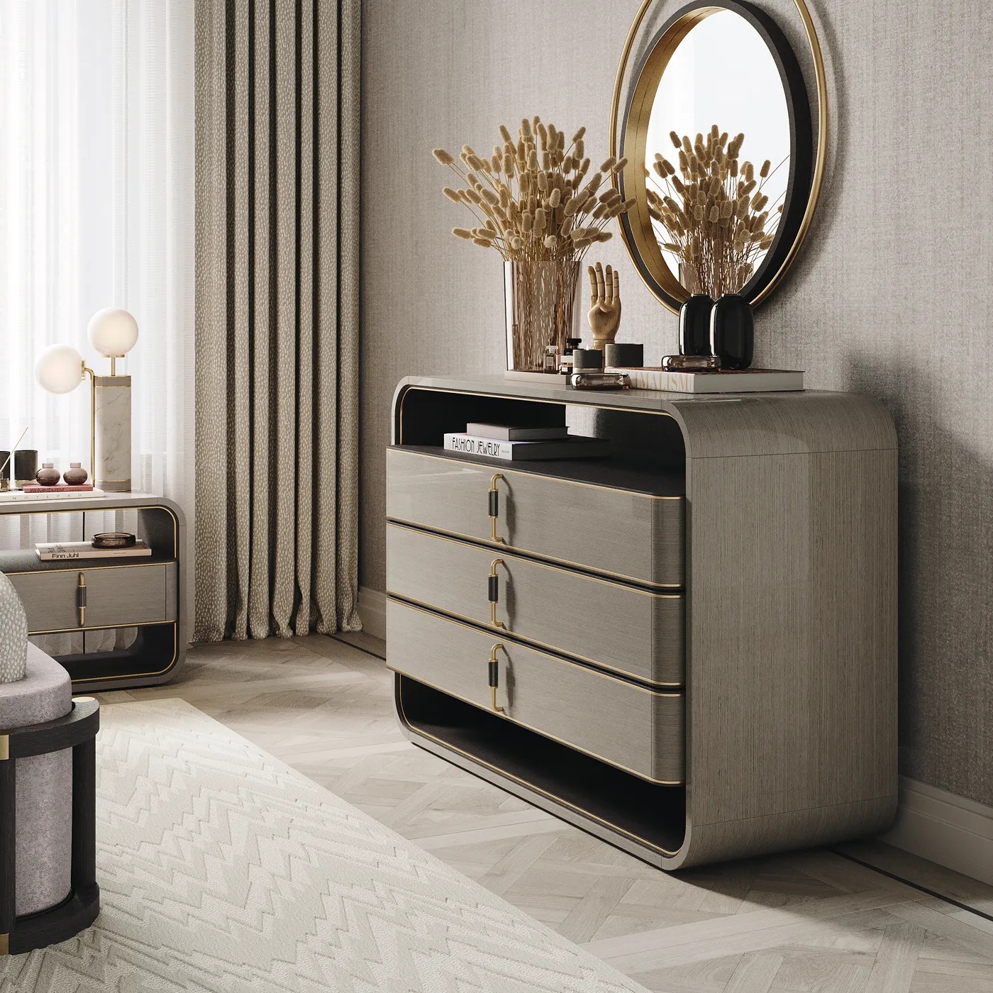 A WELL COMPOSED BEDROOM